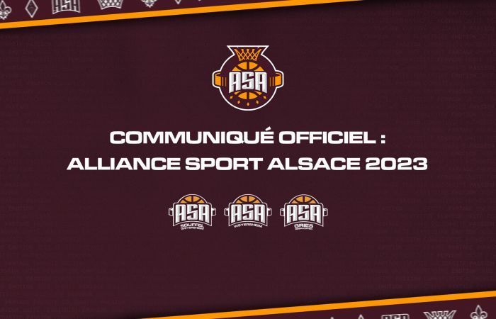 Communiqué officiel : ASA 2023 - ASA - Alliance Sport Alsace
